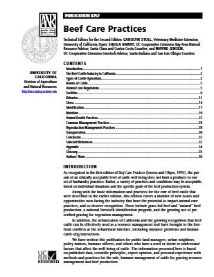 Beef Care Practices - Irish Dexter Cattlemen